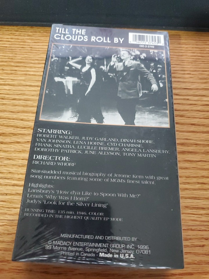 Till The Clouds Roll By VHS Tape Hollywood Favorites Musical NEW SEALED ...