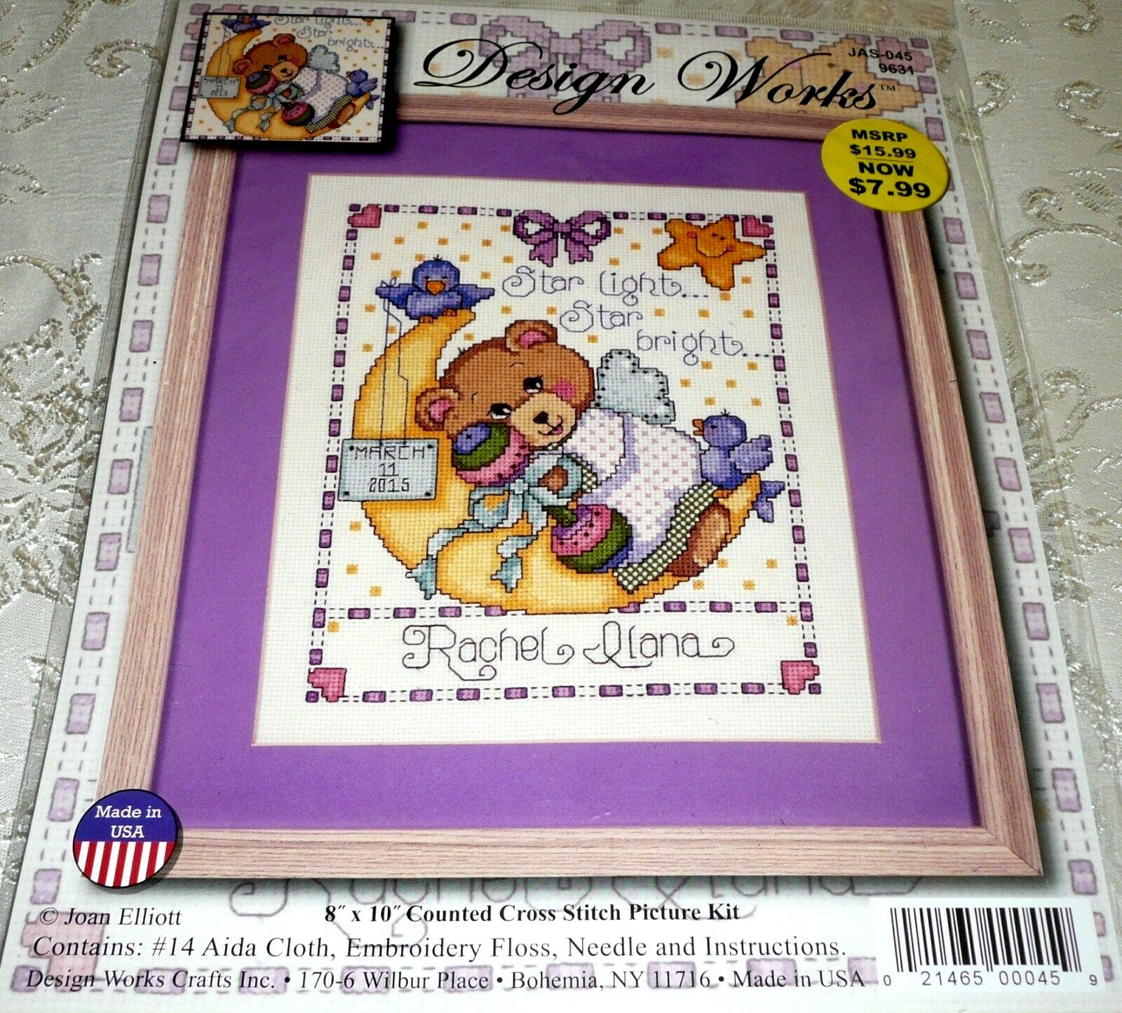 Design Works Counted Cross Stitch Kit Baby STAR LIGHT, STAR BRIGHT 9631 ...