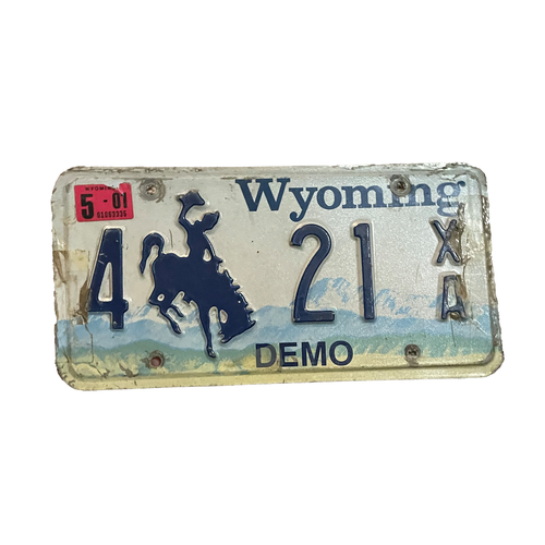 2001 Wyoming License Demo Plate - Heavily Worn | eBay