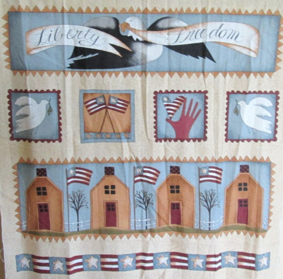 1 MODA "Let Freedom Ring" Cotton Quilting/Wallhanging Crafting Fabric ...