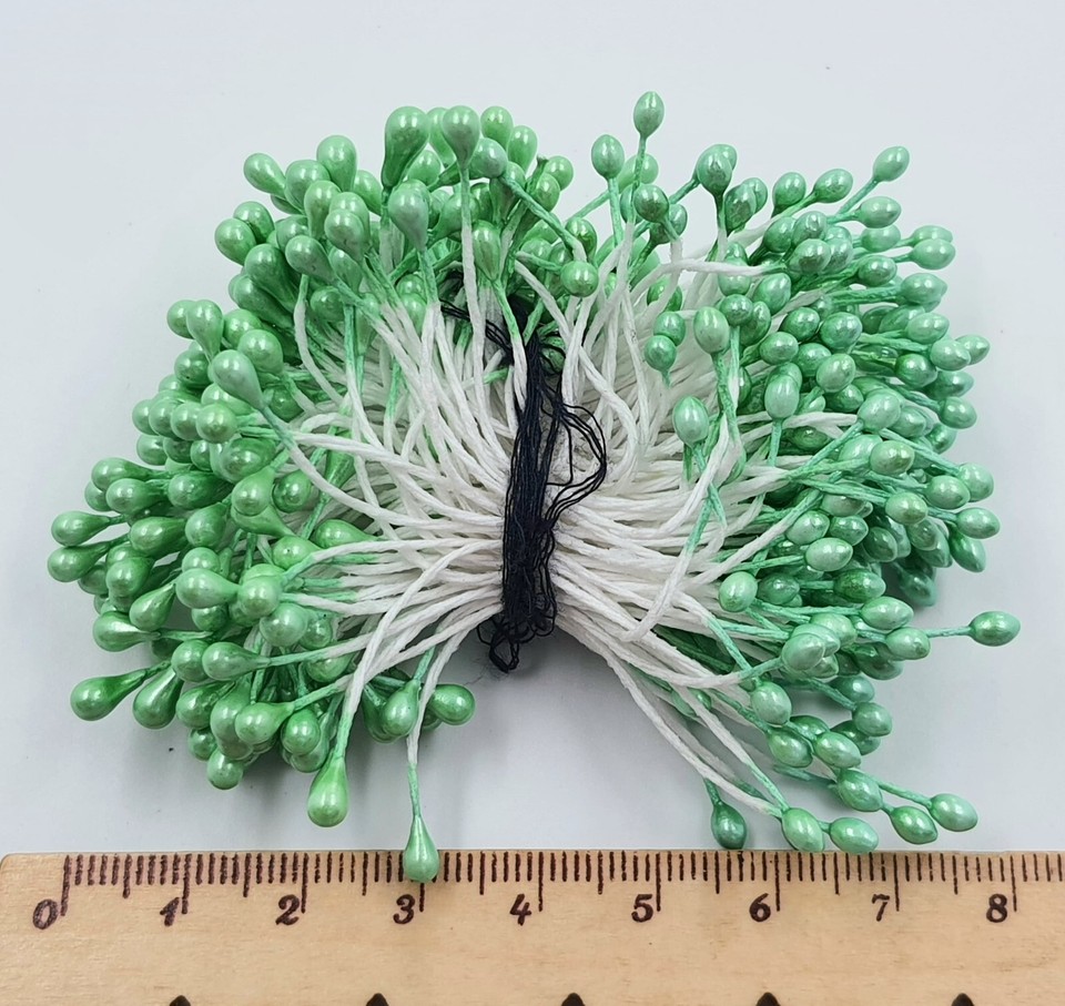 290 Double Heads Artificial Pearl Flower Stamens 3mm Craft Wedding Cake ...