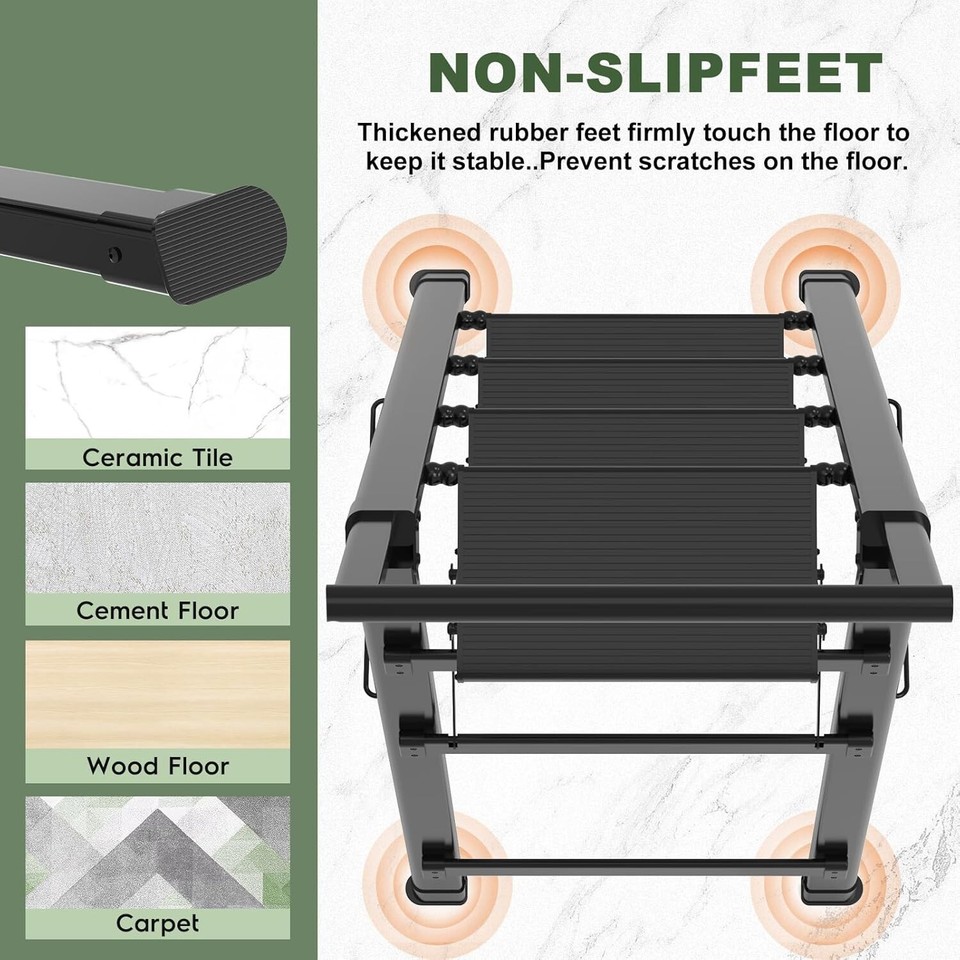 HBTower 5 Step Folding Ladder | Aluminum Lightweight Wide Pedal Step ...