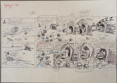 Disney Studios Original Comic Strip Drawing of "SCAMP" 7/3/78 by Bill ...