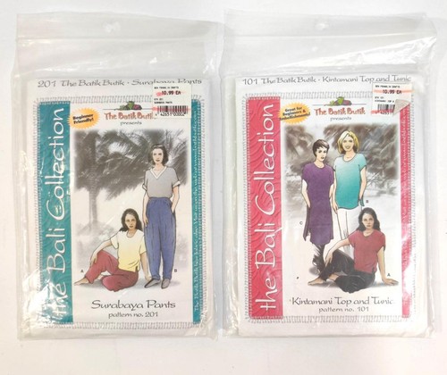 Set of 2 BALI COLLECTION Sewing PATTERNS Multi-Size Pants Top Tunic ...