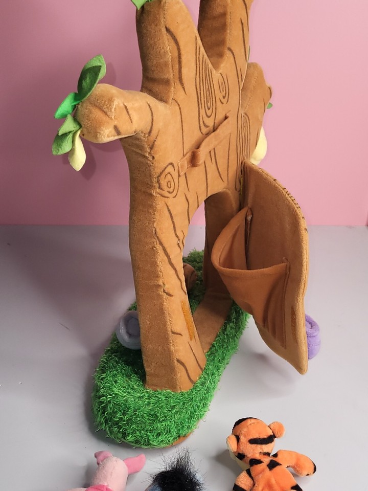 Disney Store Plush Winnie The Pooh Mr Sanders Tree House 3 Finger ...