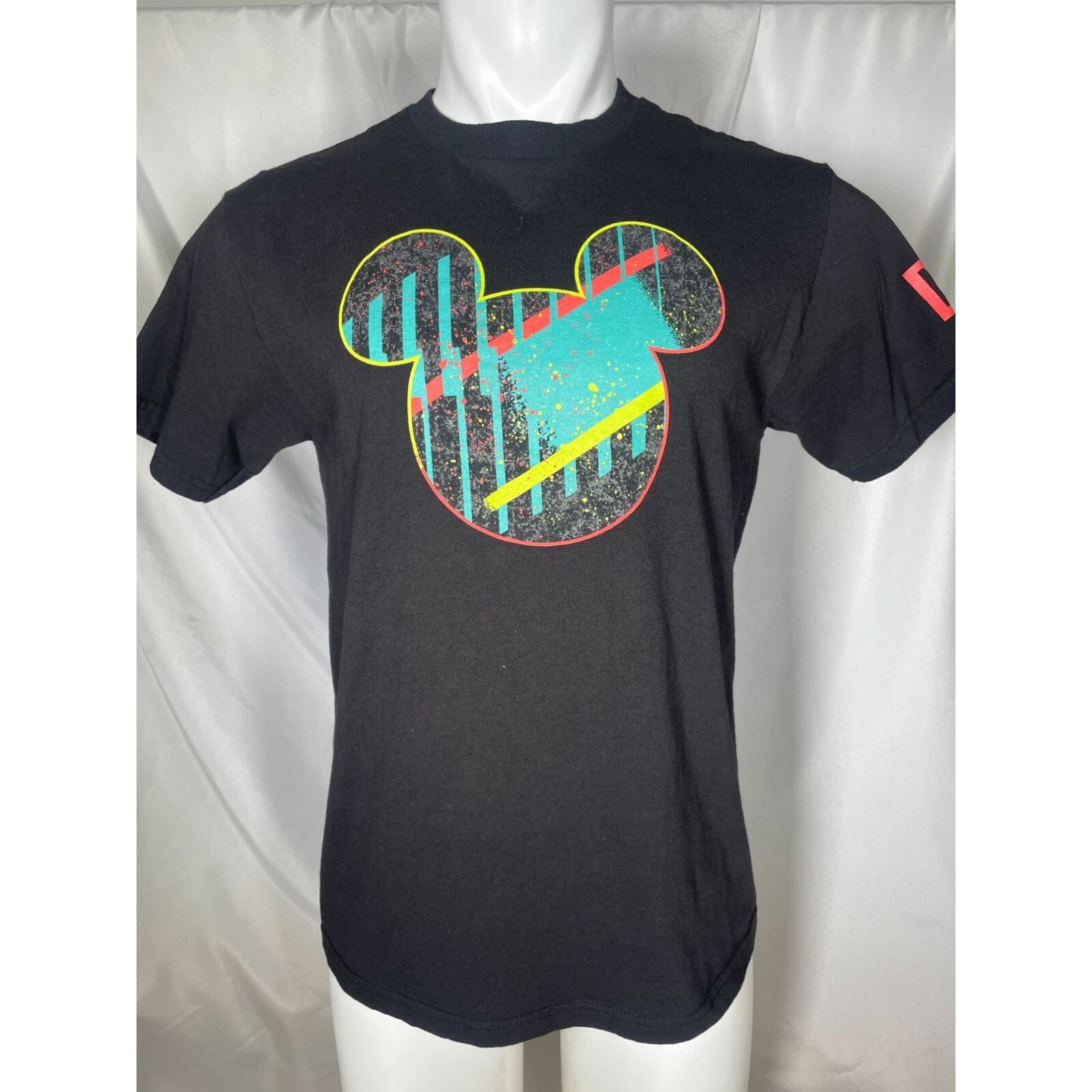 Neff x Disney Mickey Mouse Logo Spraypaint Black T-Sh… - Gem