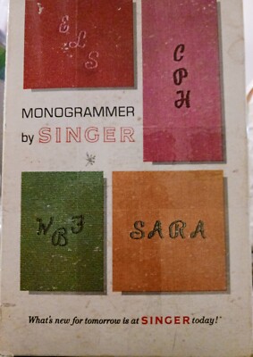 Vintage Singer Monogrammer No 171256 For Slant-Needle Zig-Zag 750 ...