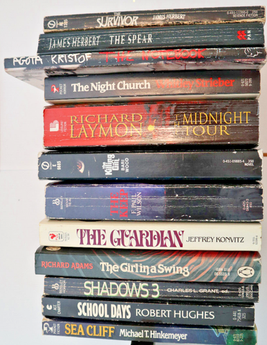 Lot #9 - *Paperbacks from Hell* vintage horror - 12 BOOKS (Laymon ...