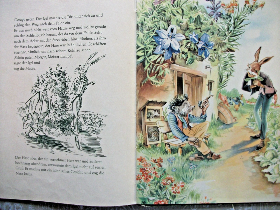 DDR uralt) DER HASE UND DER IGEL 1954 - 1. Auflage - Verlag Karl ...
