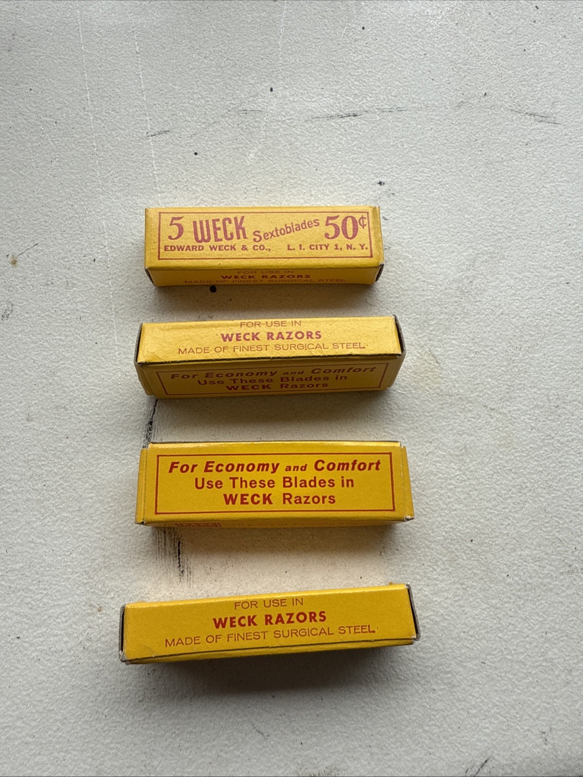 Lot Of (4)- Sextoblades Edward Weck Sterling Precision Corp. 5 Per Pack ...