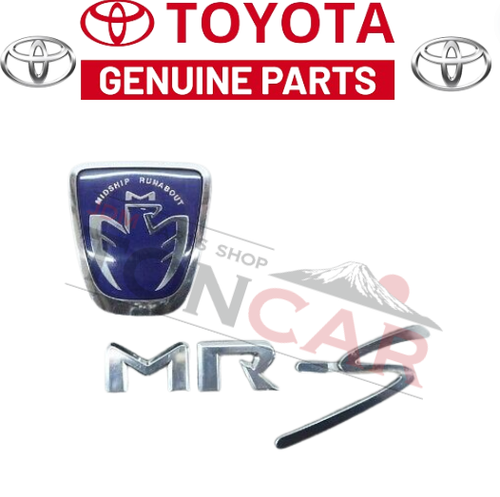 TOYOTA MR2 Roadster Spyder ZZW30 Genuine Front Blue & Rear MR-S Emblem ...