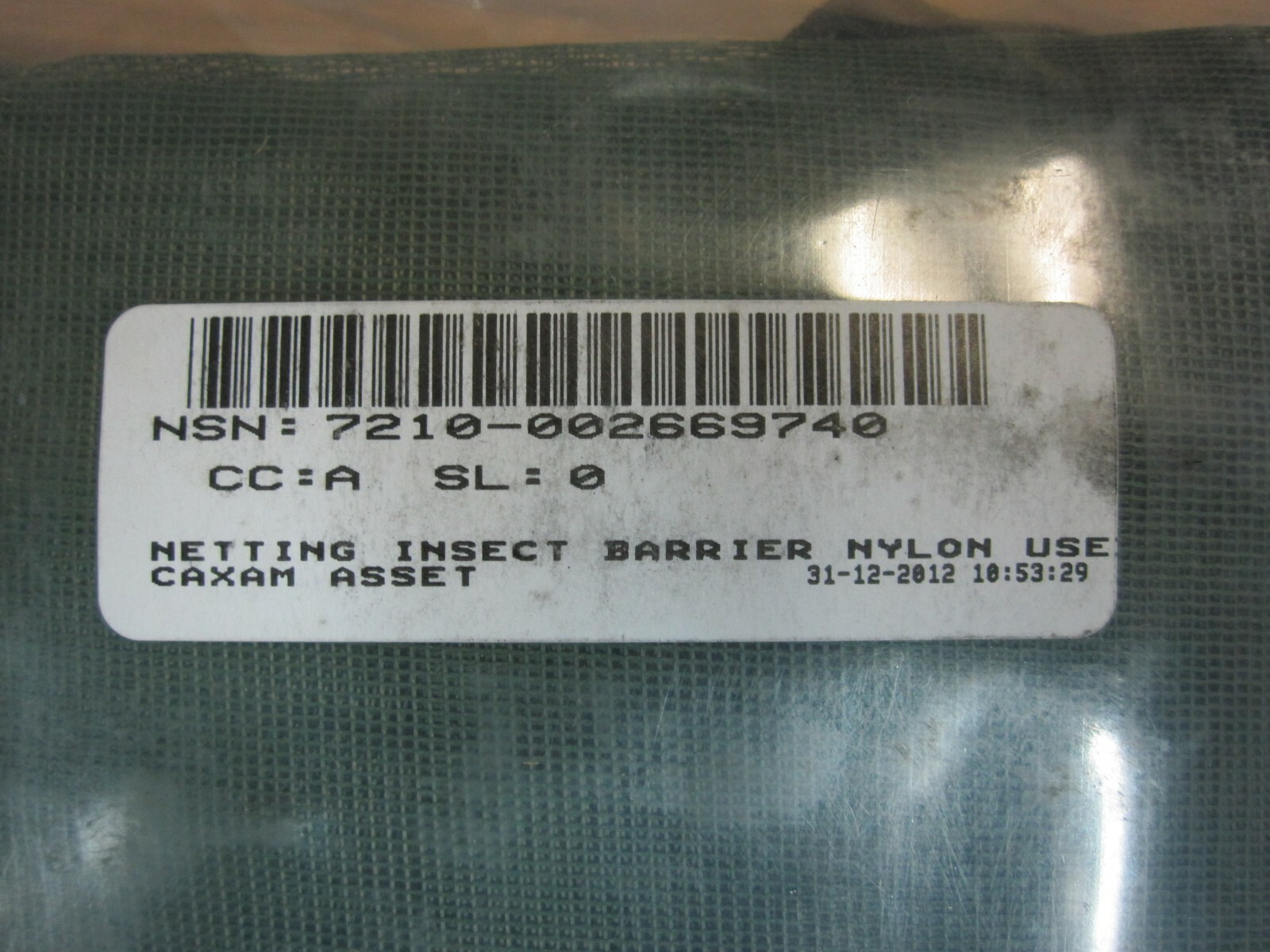 New USGI Mosquito Mesh Insect Bar Cot Net Protector 100% Nylon Netting ...