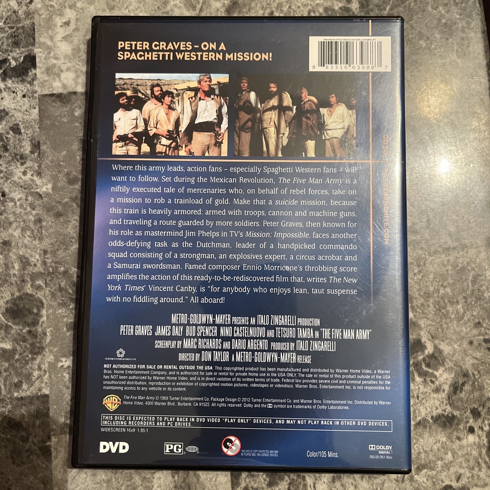 The Five Man Army (DVD, 1969) 883316639887 | eBay