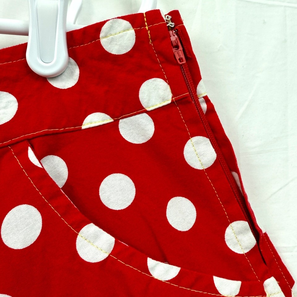 Hand Made Minnie Mouse Costume/Cosplay Flared Poodle Skirt Women Red ...
