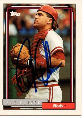 Joe Oliver Cincinnati Reds 1992 Topps Autographed Signed Card | eBay