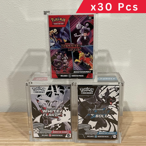 Pokemon Booster Bundle Acrylic Display Case x30 PCS Magnetic 99% UV ...