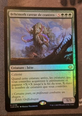 Mtg Magic Behemoth Caveur De Cratères Craterhoof Behemoth Foil MINT VF ...