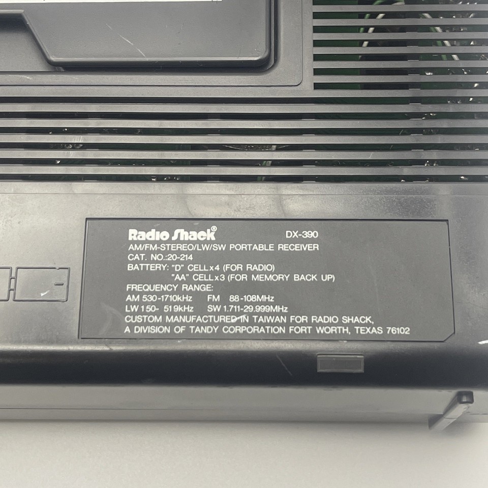 Radio Shack DX-390 Shortwave AM FM LW SW Receiver Working Cat 20-214 | eBay