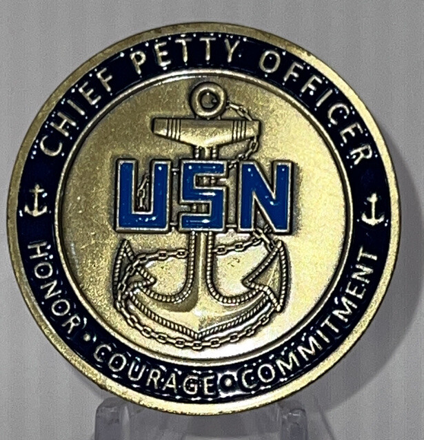 * RARE U.S. NAVY PROUD POPEYE THE SAILOR MAN CHALLENGE COIN CHIEF PETTY ...