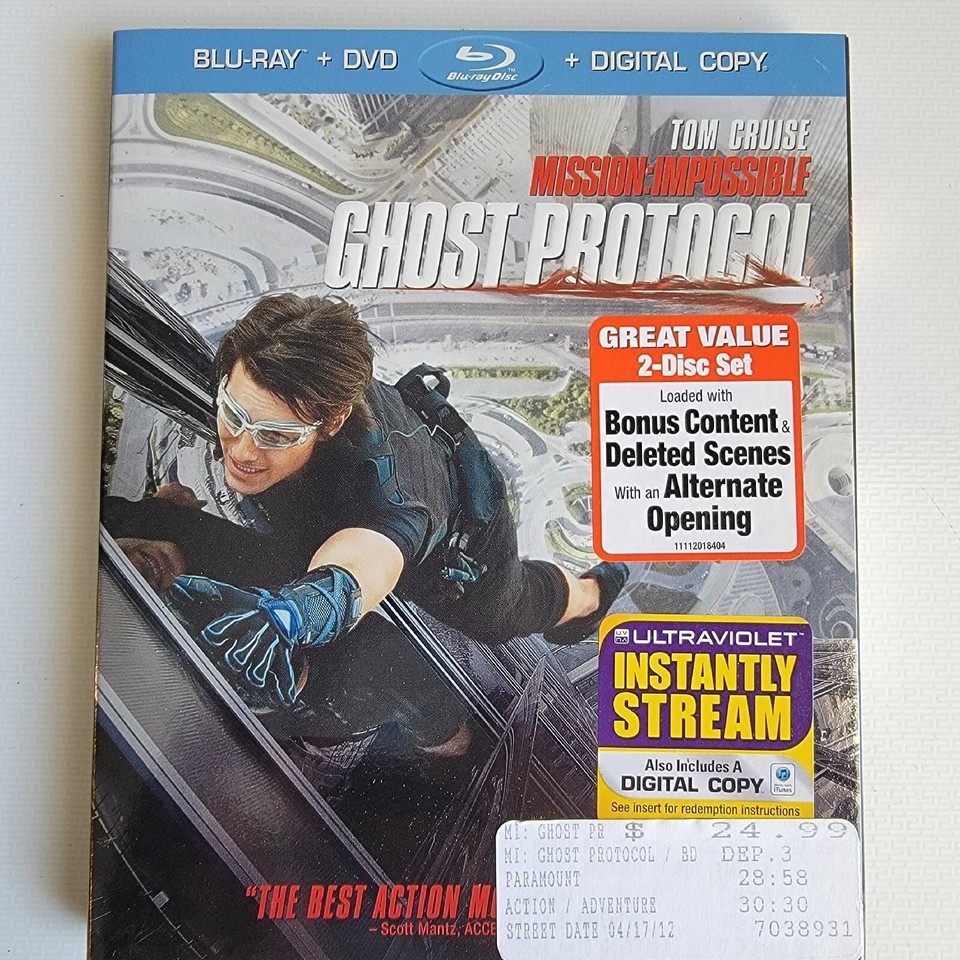 Mission: Impossible - Ghost Protocol (Blu-ray DVD Digital slipcover ...