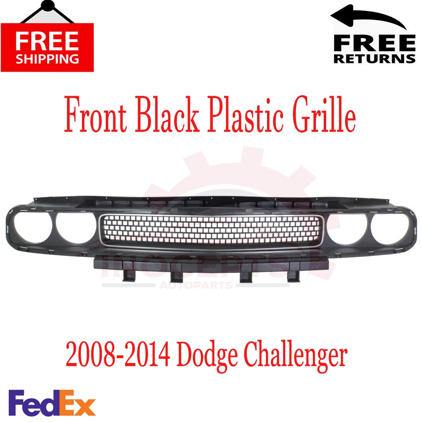 Front Black Plastic Grille For 2008-2014 Dodge Challenger CH1200338 | eBay