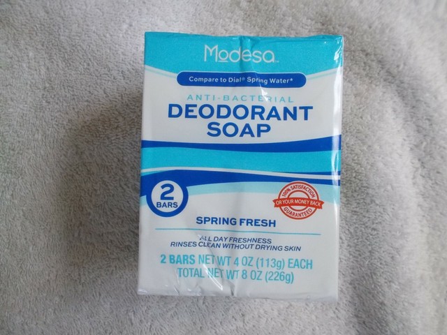 Modesa Anti-bacterial Deodorant Spring Fresh Scent Soap Two 4 Oz Bars ...