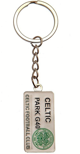 CELTIC FC STREET SIGN G40 CAR CLUB CREST KEYCHAIN KEYRING KEY RING CFC ...