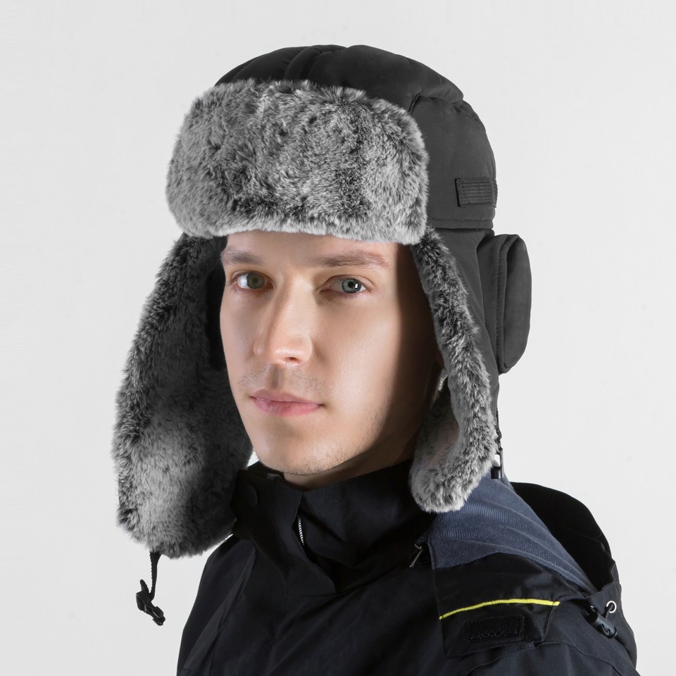 Winter Hat Cold Proof Keep Warm Hat with Ear Flaps for Hunting Skiing ...