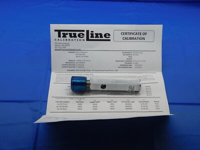 CERTIFIED 1" 12 UN 2A SET THREAD PLUG GAGE 1.0 1.00 1.000 GO ONLY P.D ...