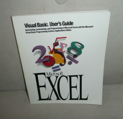 Visual Basic User's guide Microsoft Excel Book Version 5.0 | eBay