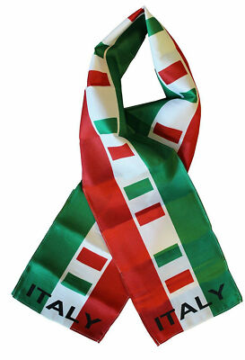 Italy Italian Country Lightweight Flag Printed Knitted Style Scarf 8 ...