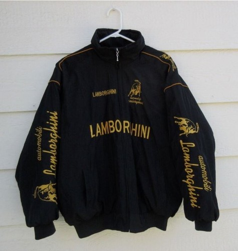 Lamborghini Black jacket Adult F1 Vintage Racing jacket Embroidered ...