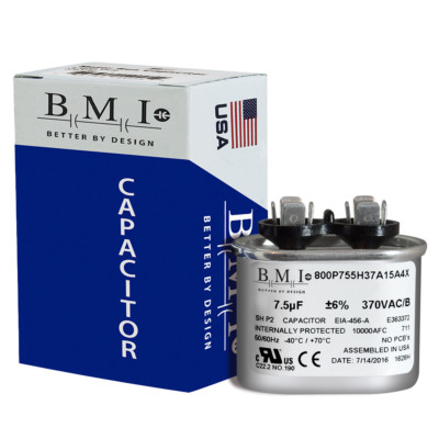 New Oval Motor Run Capacitor 7.5 MFD uf 370v AC Motor HVAC vac volts | eBay