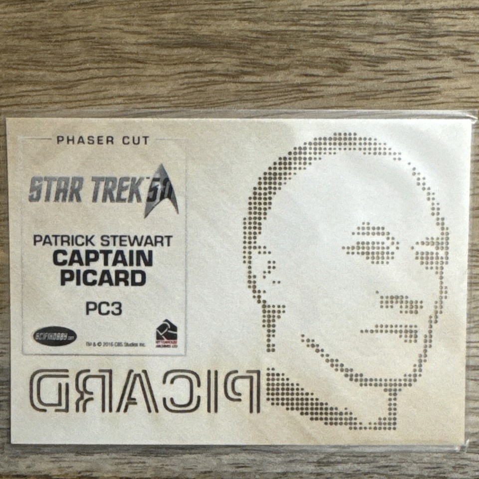 Star Trek 50th Anniversary Phaser Cut Insert Patrick Stewart Capt ...