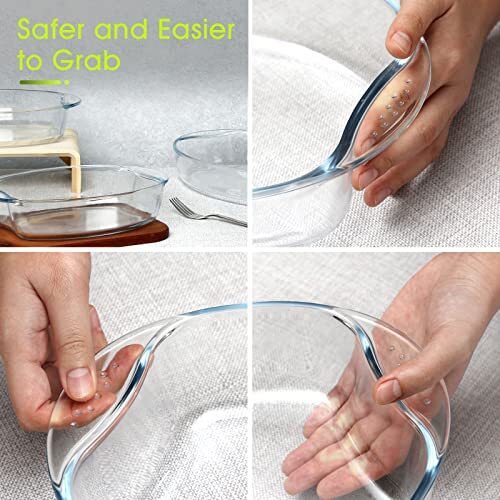 2 Quart Oval Deep Glass Baking Dish for Oven Small Tempered Glass ...