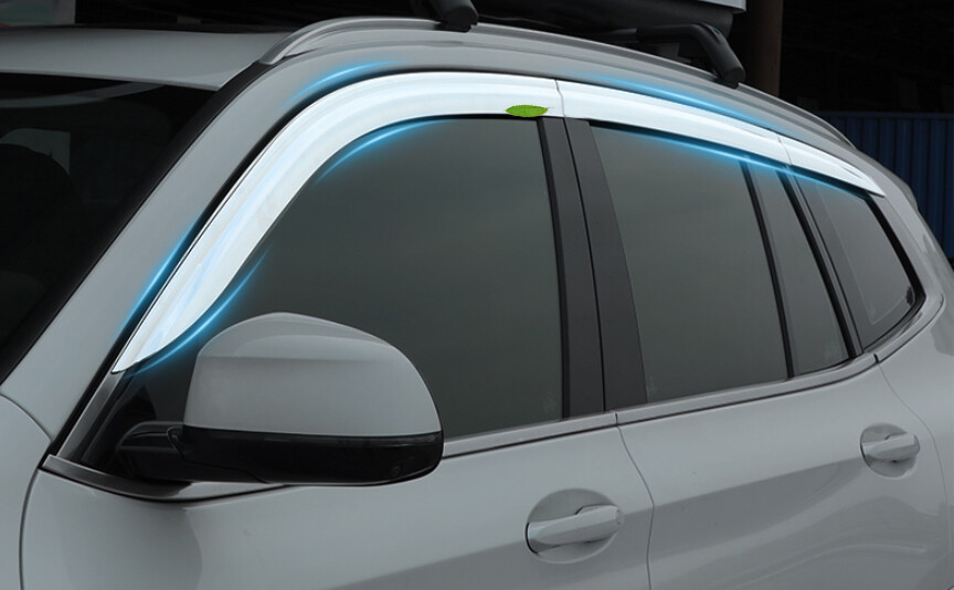 For BMW X3 G01 2018-2019 2020 2021 ABS Chrome Side Window Visor Vent ...