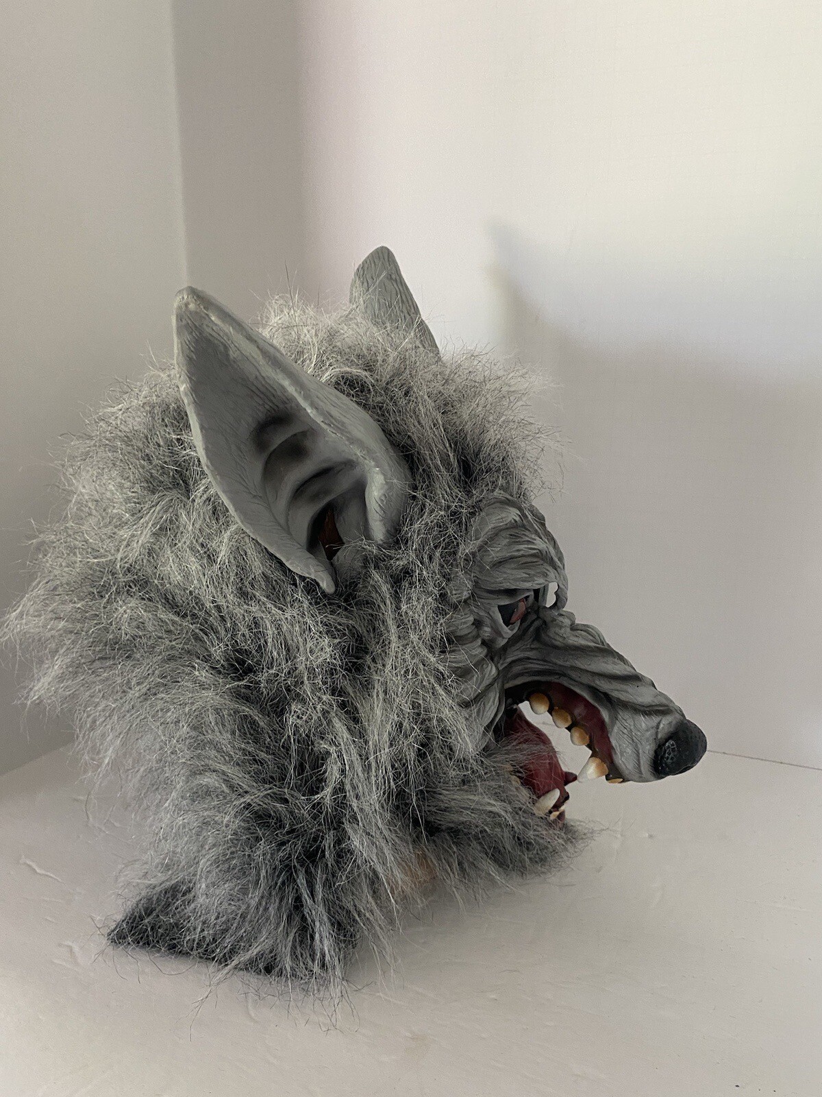 Grey Werewolf Halloween Rubber Latex Mask Seasons Bra… - Gem