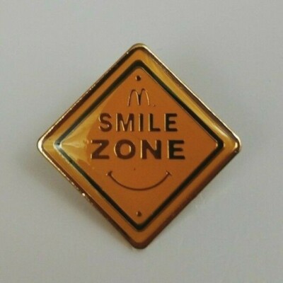 McDonalds Yellow Triangle Smile Zone Crew Lapel Hat Pin | eBay