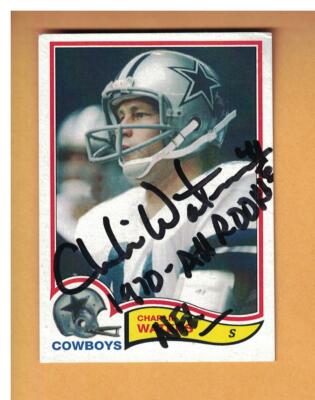 Charlie Waters AUTOGRAPHED 1982 RetroCards FOOTBALL CARD SIGNED DALLAS ...