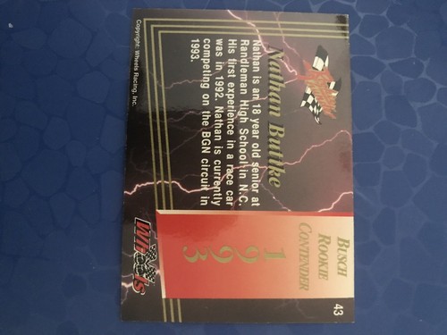 Nathan Buttke Busch Rookie Contender 1993 | eBay