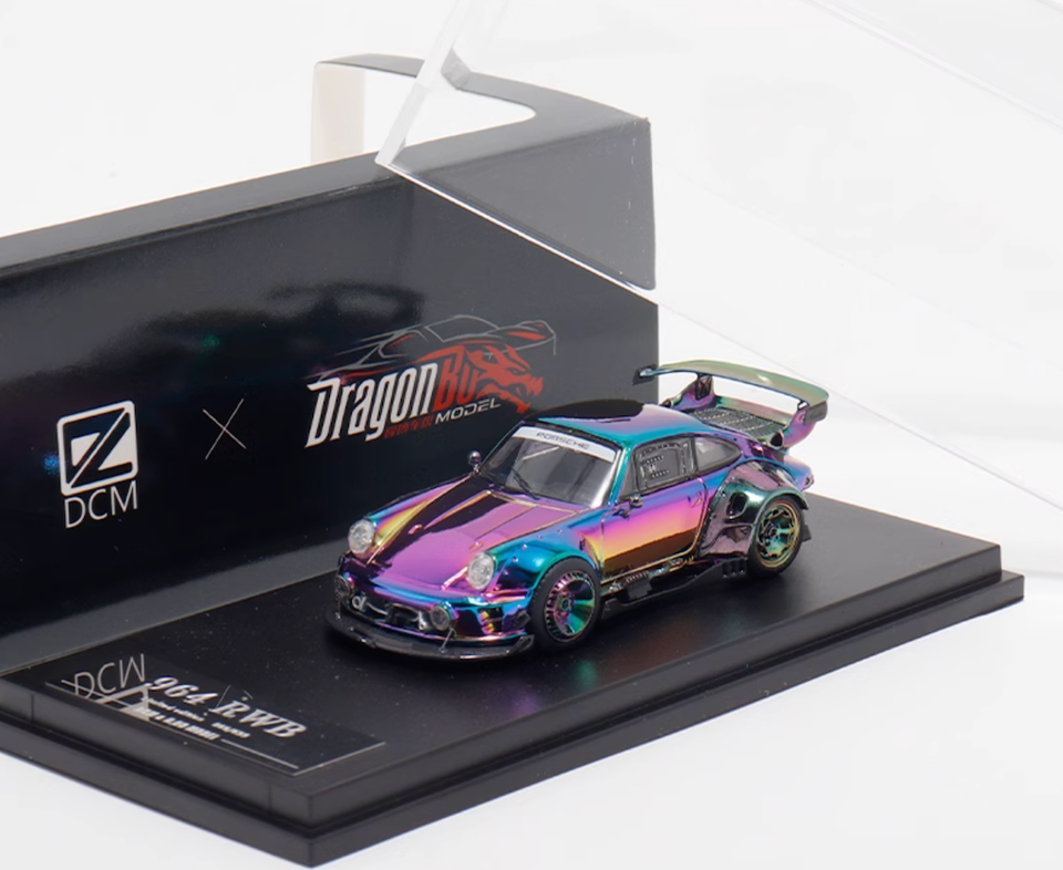DCM 1:64 Plating 911 RWB 964 Racing Classic Sports Model Diecast Metal ...