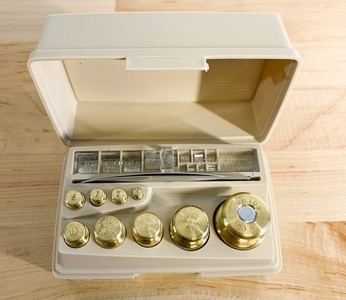 OHAUS 16 Piece Sto-A-Weigh Brass Calibration Weight Set 10mg-200g ...