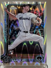2025 Topps Chrome - Adam Mazur #157 Green RayWave Refractor /99 (RC ...