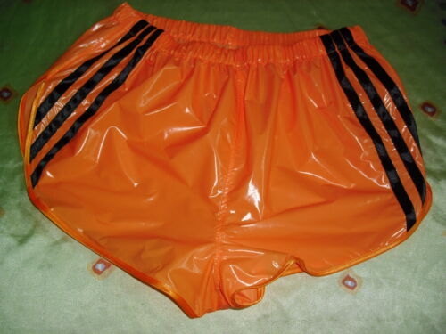 Glanz Shorts Shiny Nylon Sprinter Running Racer Vintage Sporthose Neu