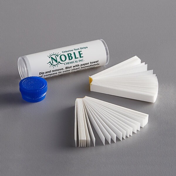 NOBLE CHLORINE SANITIZER TEST STRIP PAPERS (100) FREE SHIPPING USA | eBay