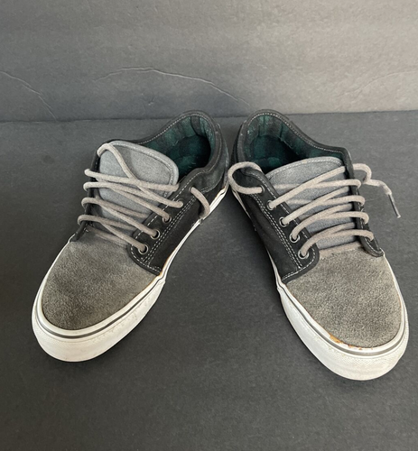 VANS Chukka Low Shoes Black/Grey Suede Lining Green Plaid MEN 6.5 ...