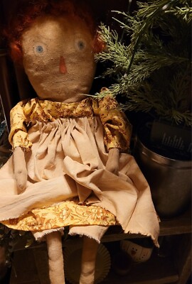 HANDMADE PRIMITIVE RAG DOLL ANN | eBay
