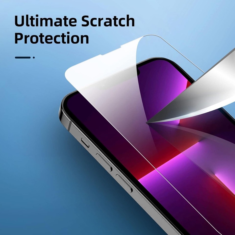 4x Tempered Glass Screen + Camera Protector For iPhone 16 15 14 13 12 ...