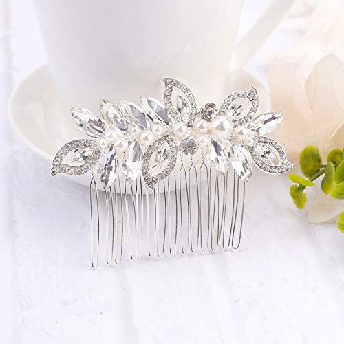 Silver Side Combs For Brides Wedding Bridal Hair Combs With Crystal ...