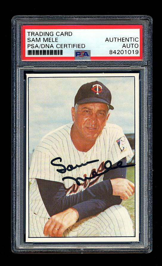 SAM MELE SIGNED 1978 BRF FRISZ MINNESOTA TWINS PSA/DNA AUTOGRAPHED | eBay